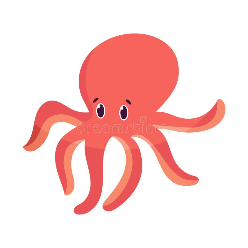 Isolated Cartoon of a Octopus Stock Vector - Illustration of vector ...