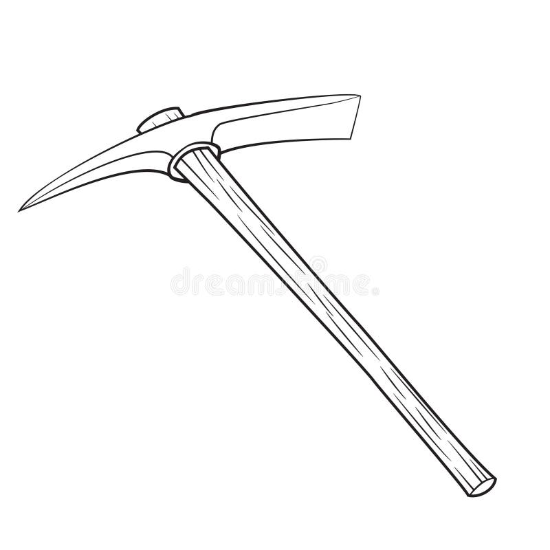 Isolated Cartoon Pick Axe stock vector. Illustration of pick - 88218632
