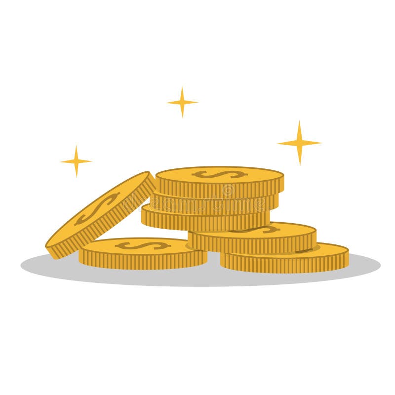 Isolated Cartoon Shine Gold Coin Stock Vector - Illustration of cartoon ...