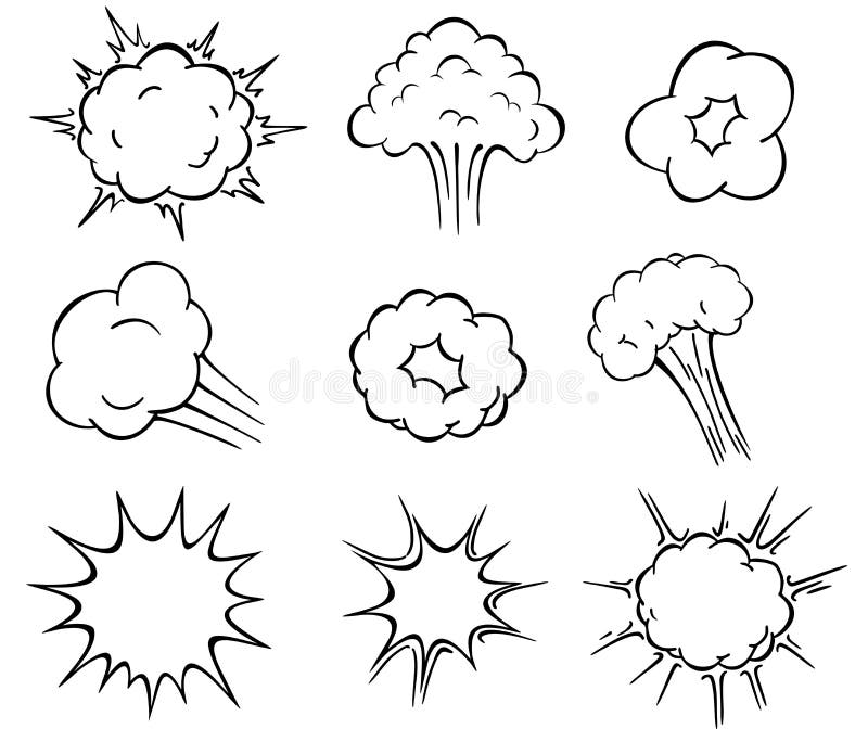 Isolated Cartoon Speech Bubbles, Frames of Smoke or Steam, Comics ...