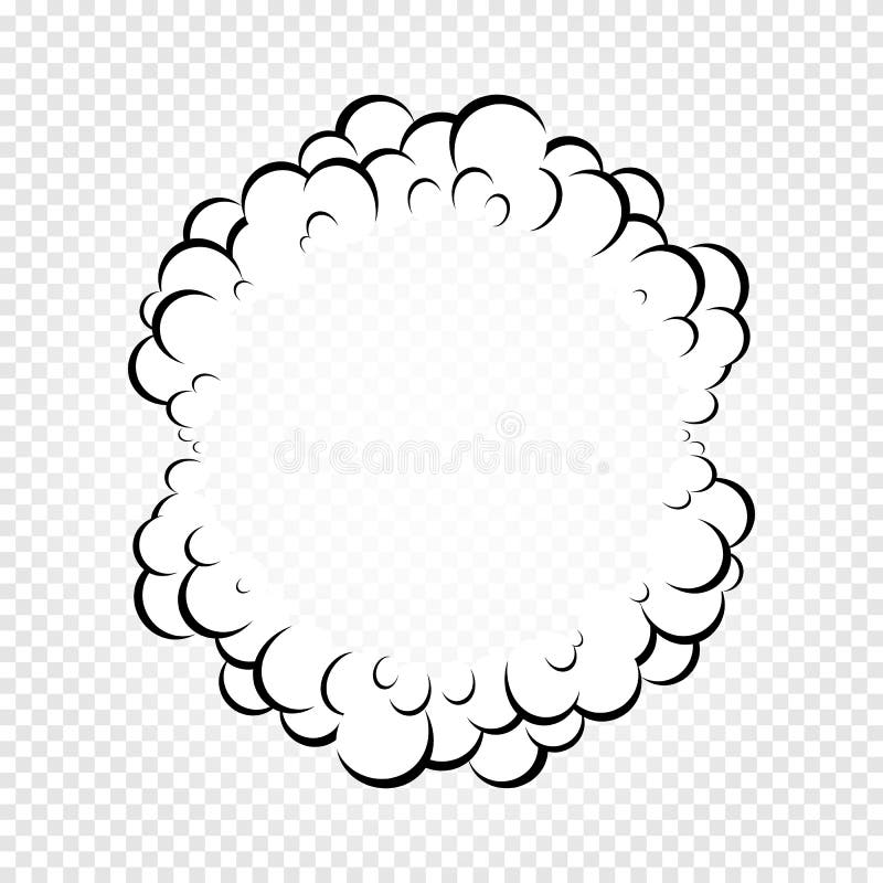 Set of Isolated Cartoon Speech Bubbles, Frames of Smoke or Steam ...