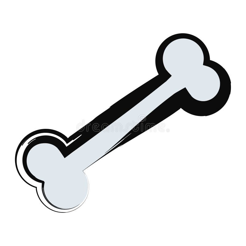 Isolated Cartoon Style Halloween Bone Icon Vector Stock Vector ...