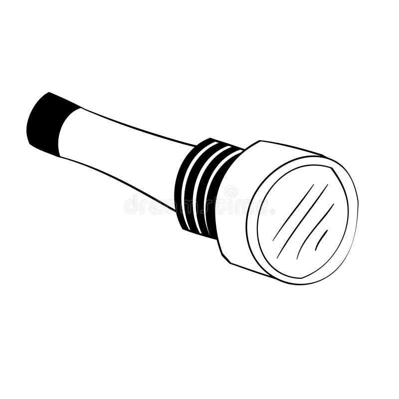 Glowing torch light stock illustration. Illustration of flashlight ...