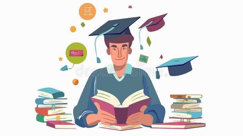 Illustration of Online Courses with Cartoon Characters for E-Learning ...