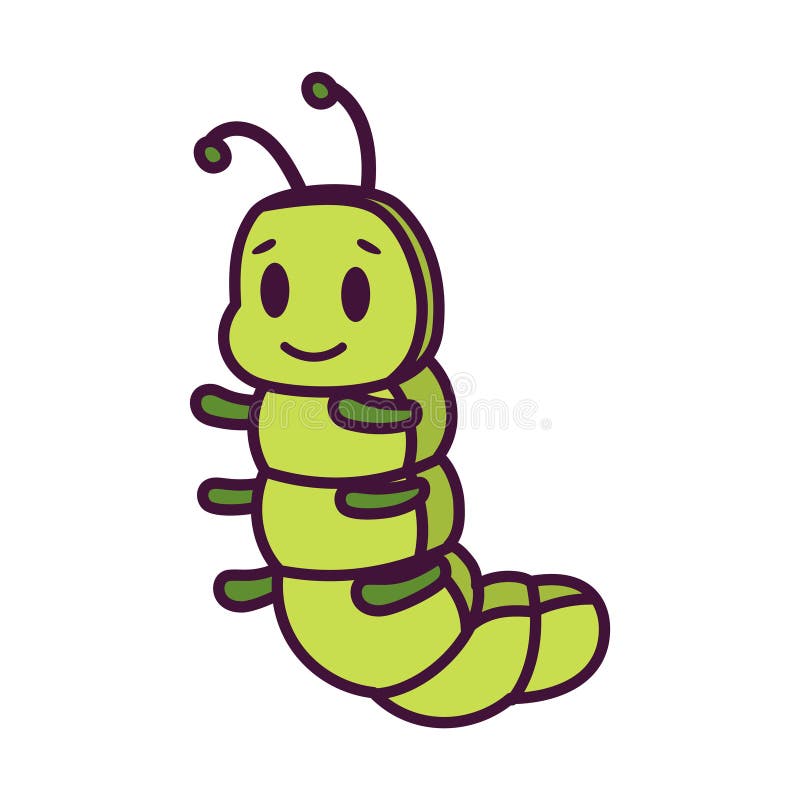 Isolated Worm Draw Animated Animals Vector Illustration Stock Vector ...