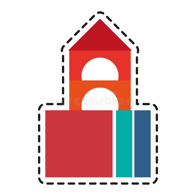 Isolated castle toy design stock vector. Illustration of castle - 81360034