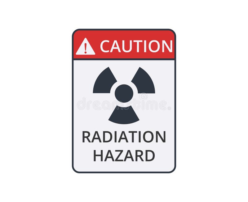 Danger Radiation Hazard Warning Sign. Vector for Safety Signs and ...