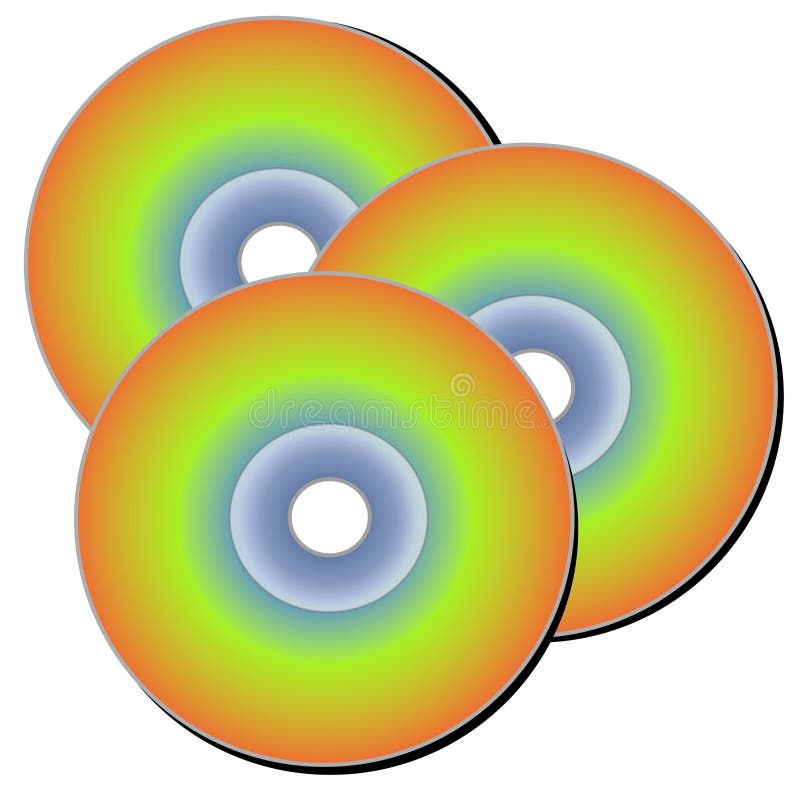 Isolated CD Discs Clip Art Picture. Image: 2776127