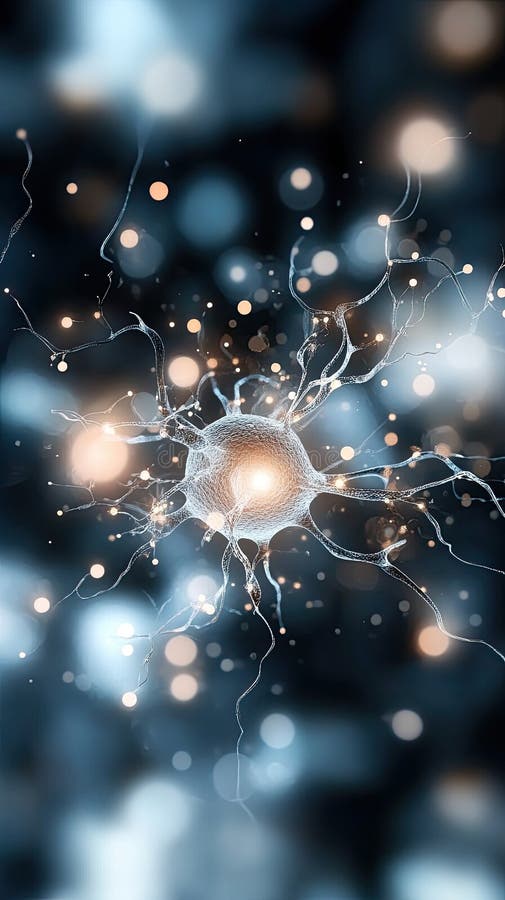 An Isolated Cell is Surrounded by Moving Spheres and Lines, Showing ...