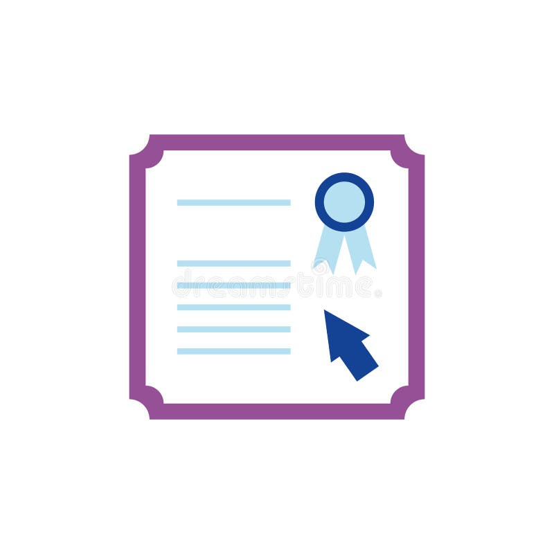 Isolated Certificate Paper Flat Design Stock Vector - Illustration of ...