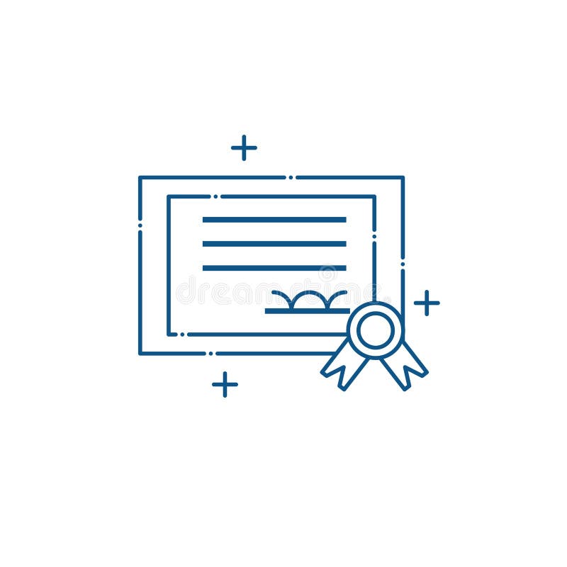 Isolated Certificate Paper Icon Line Design Stock Vector - Illustration ...