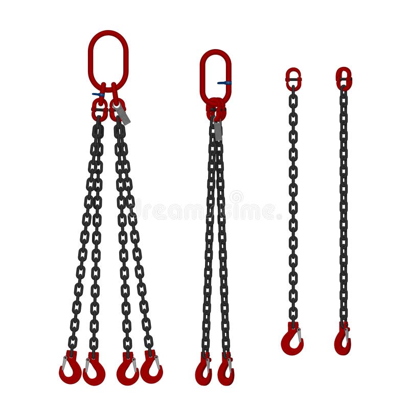 Isolated Chain Sling on White Background Stock Vector - Illustration of ...