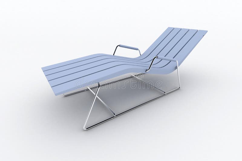 Isolated Chaise Lounge Against White Background Stock Illustration ...