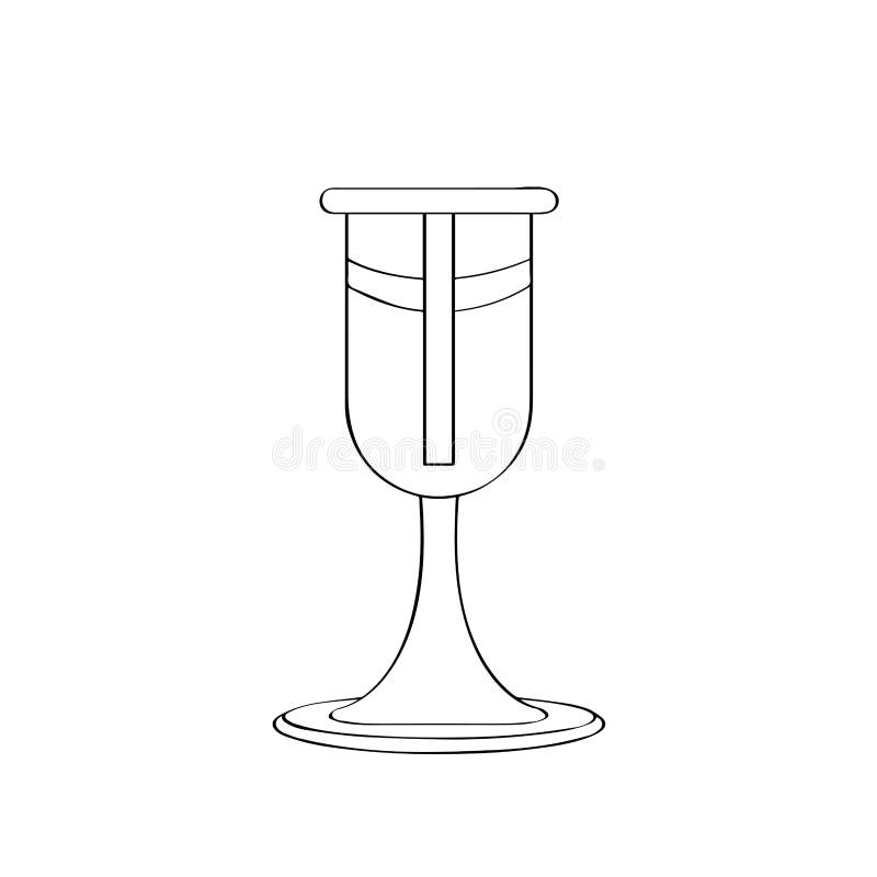 Outline of a Chalice and Host Stock Vector - Illustration of vector ... Outline of a Chalice and Host Stock Vector - Illustration of vector ...