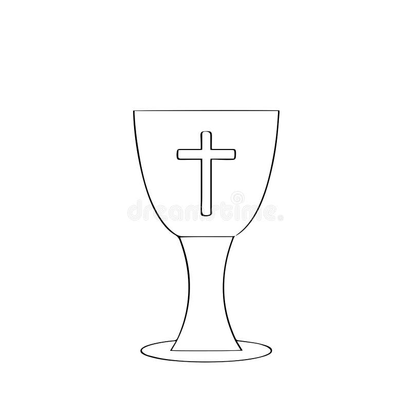 Outline of a Chalice and Host Stock Vector - Illustration of vector ... Outline of a Chalice and Host Stock Vector - Illustration of vector ...