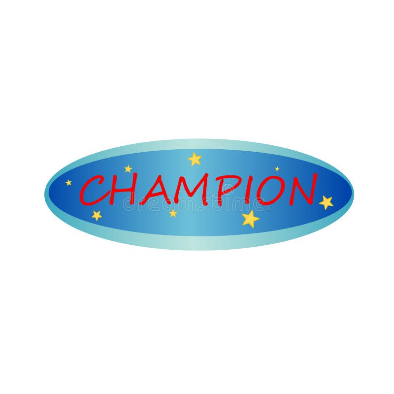 Beautiful Champion Banner Icon Stock Vector - Illustration of word ...