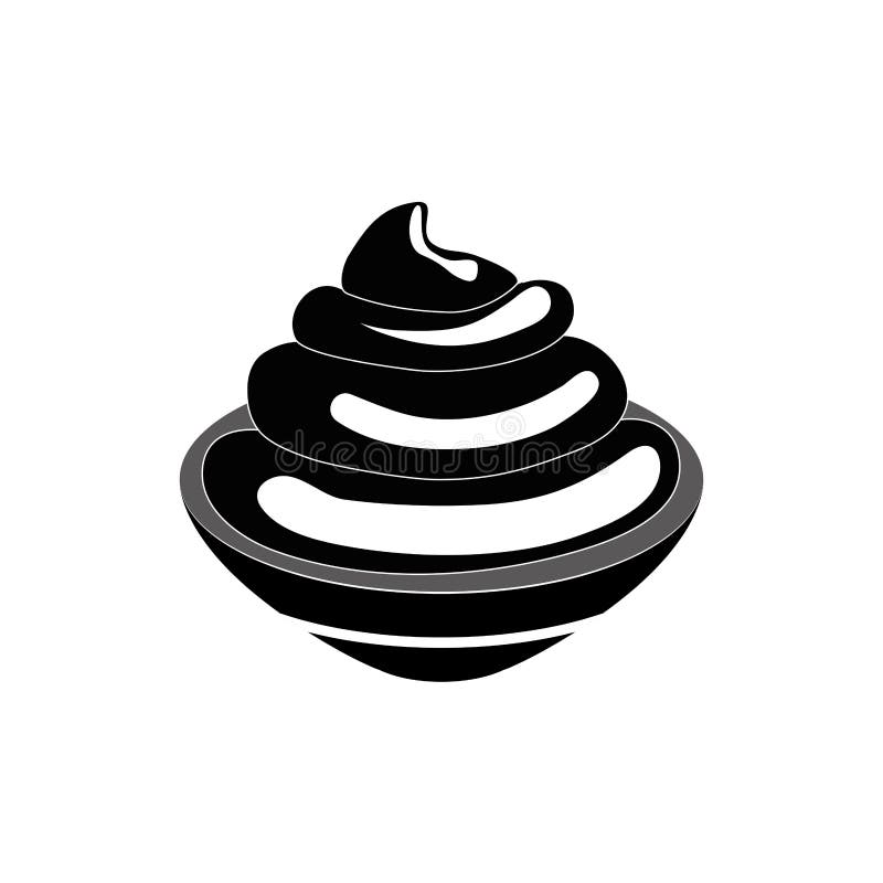 Isolated Chantilly cream stock illustration. Illustration of frosting ...