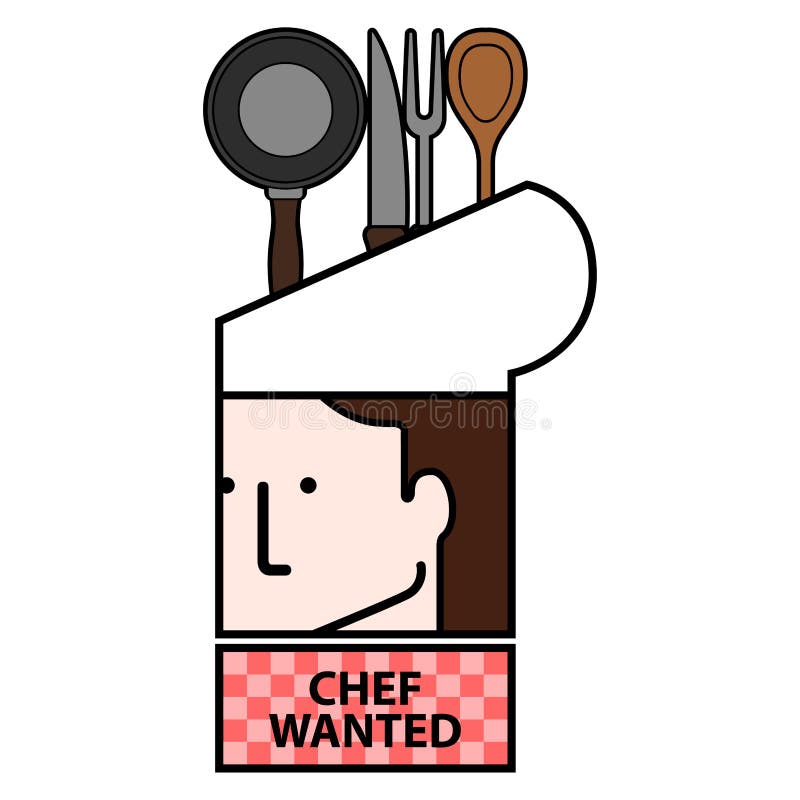 Chef wanted avatar image stock vector. Illustration of employment ...