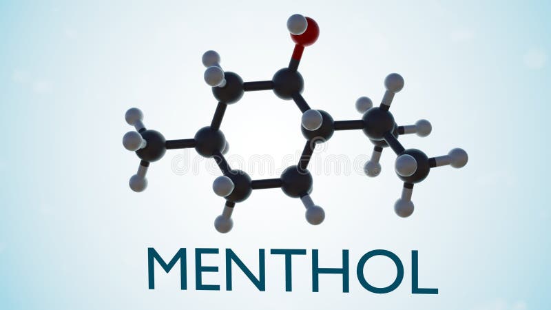 Isolated Chemical Structure of Menthol Stock Illustration ...