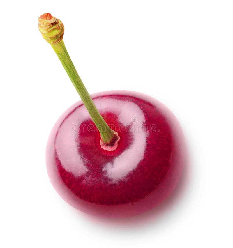 Isolated cherry top view stock photo. Image of ripe - 202295202