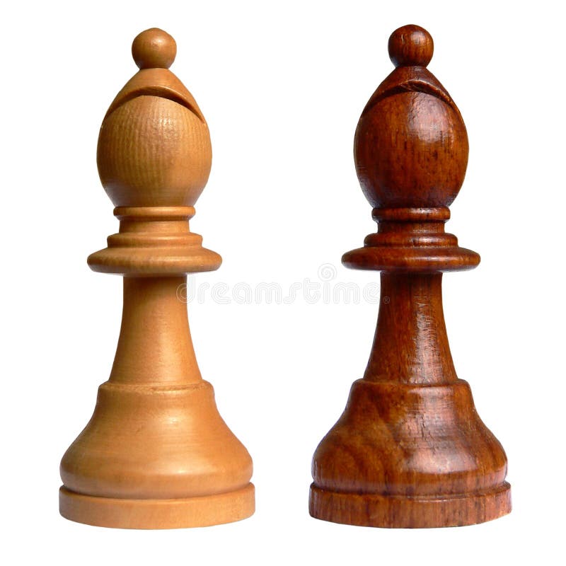 Isolated chess bishop stock photo. Image of brown, game - 2181840