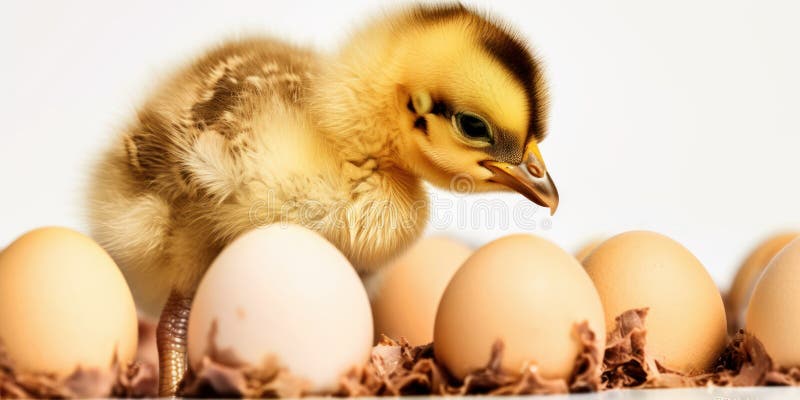 Isolated Chicken or Hen Hatchling with Eggs Stock Illustration ...