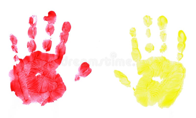 Isolated childs handprint stock image. Image of childhood - 2516945