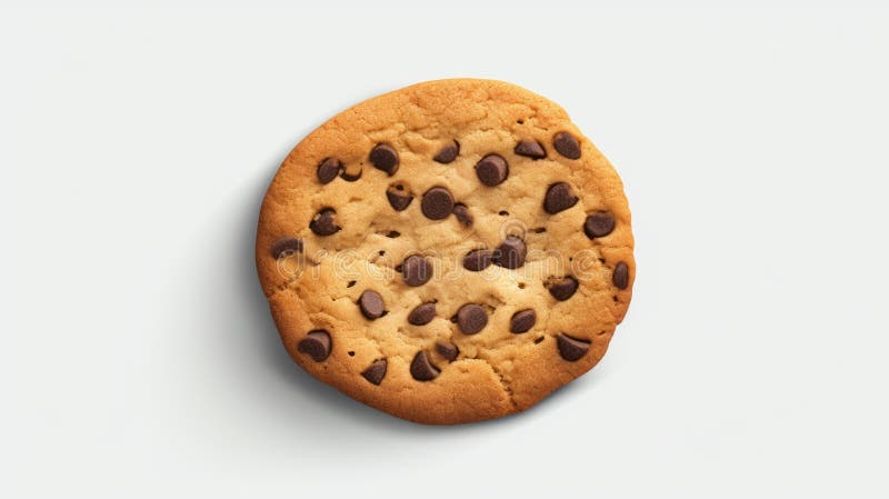 Isolated Chocolate Chip Cookie: Digitally Enhanced High-angle ...