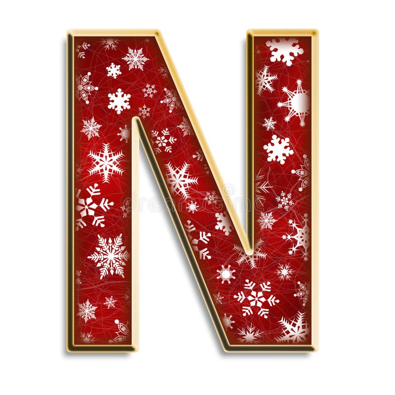 Christmas letter C in red stock illustration. Illustration of trendy ...