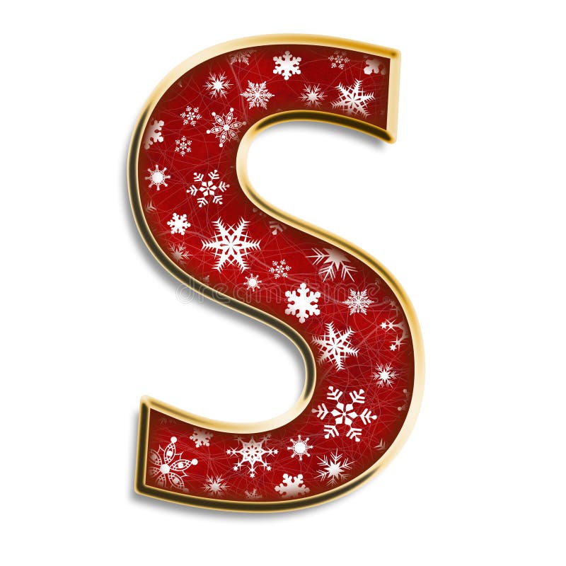 Isolated Christmas Letter M in Red Stock Illustration - Illustration of ...