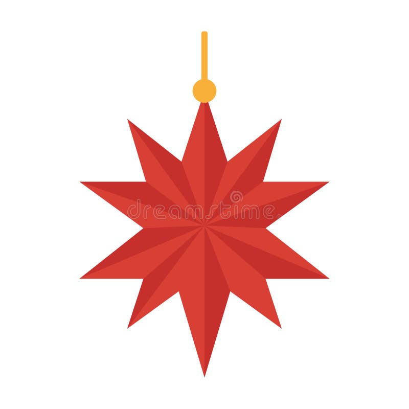 Isolated Christmas Star Shape Icon Stock Vector - Illustration of ...