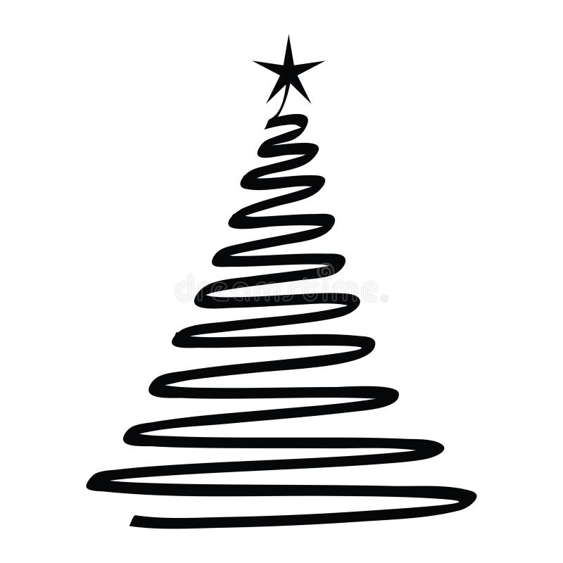 Isolated Christmas Tree Icon Merry Christmas Vector Stock Vector ...