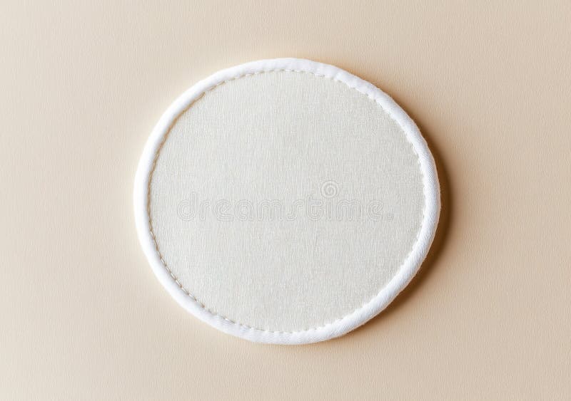 An Isolated, Circular Embroidered Patch Mockup with Noticeable Round ...