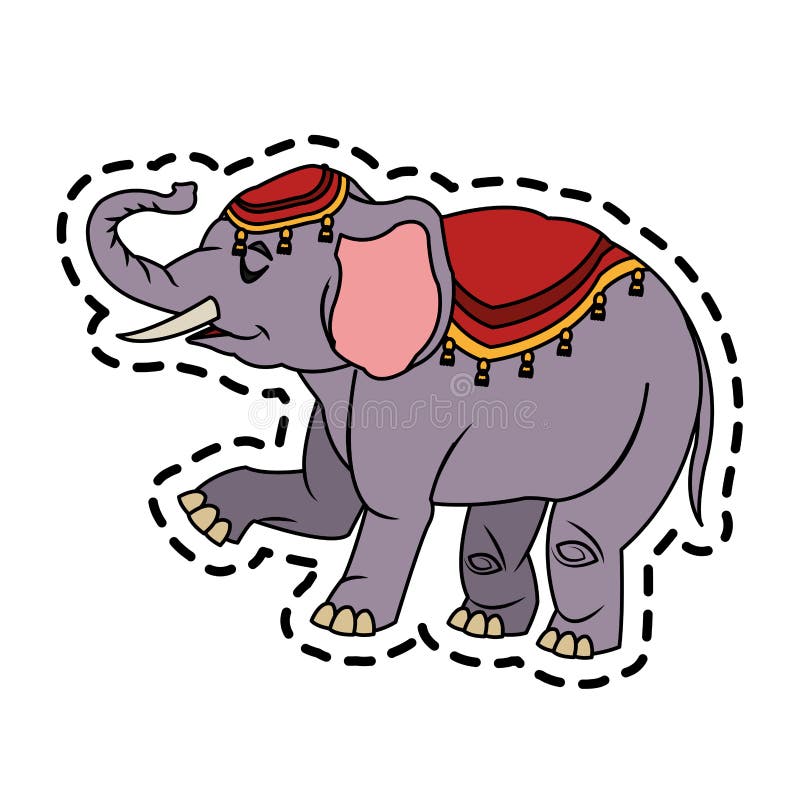 Isolated Circus Elephant Design Stock Vector - Illustration of classic ...