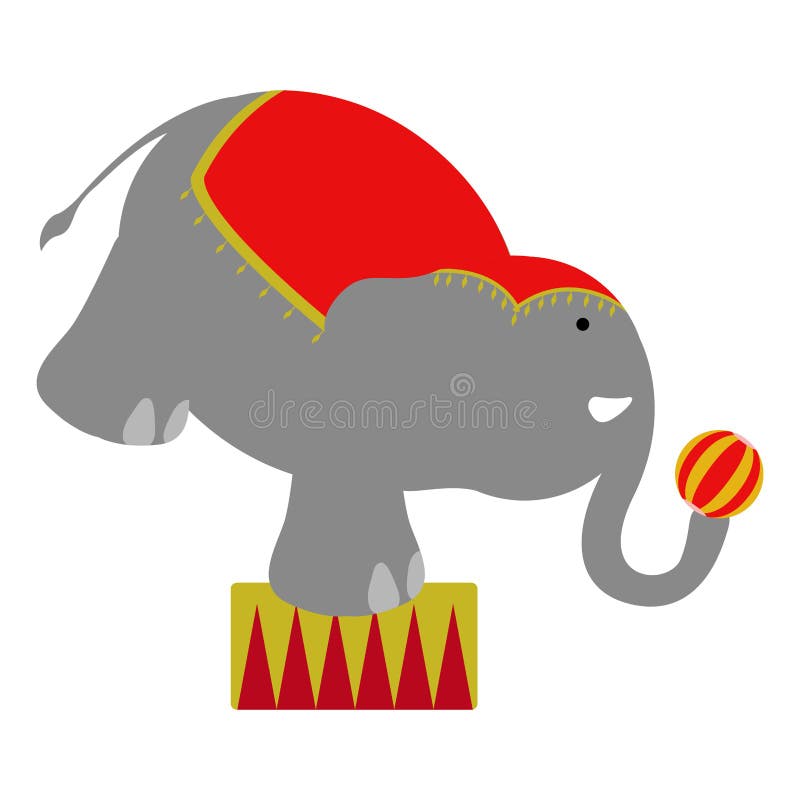 Isolated circus elephant stock vector. Illustration of luck - 122147035