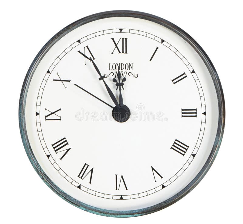 Isolated classic clock stock image. Image of second, roman - 8417607