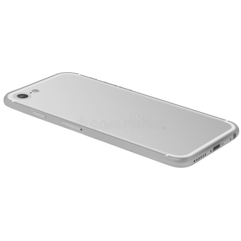 Silver Mobile Phone stock illustration. Illustration of plus - 133473657