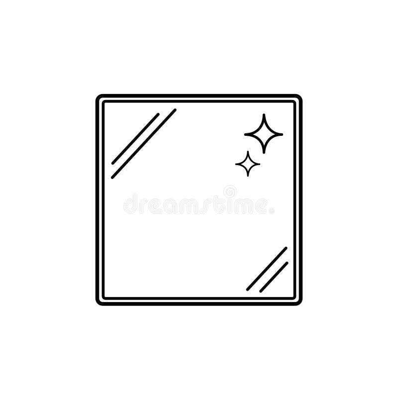 Isolated Clean and Shiny Mirror Icon Vector Stock Vector - Illustration ...