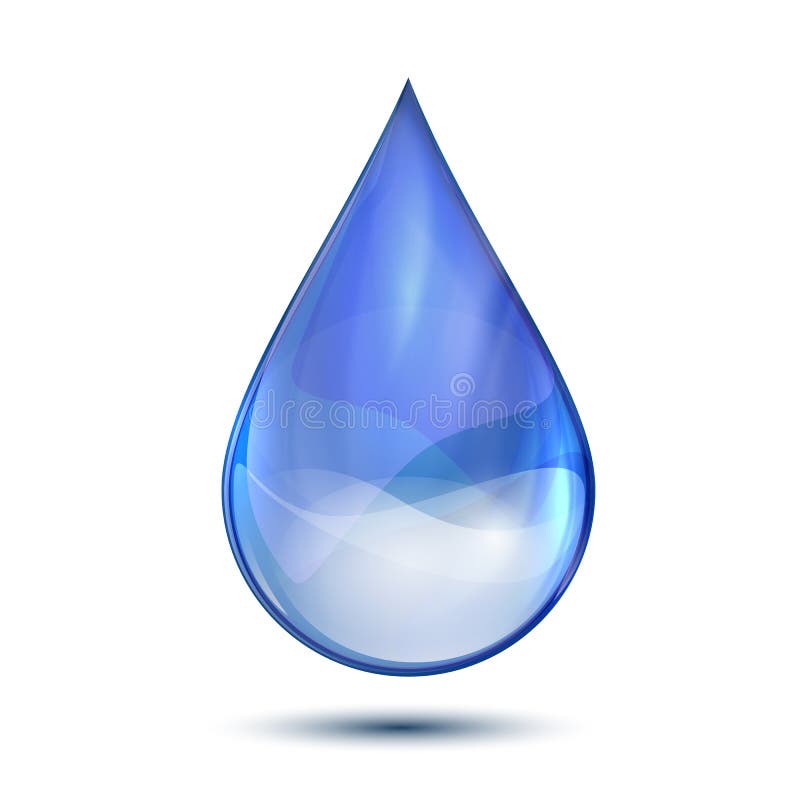 Isolated Clean Water Blue Drop â€“ Vector Stock Illustration ...