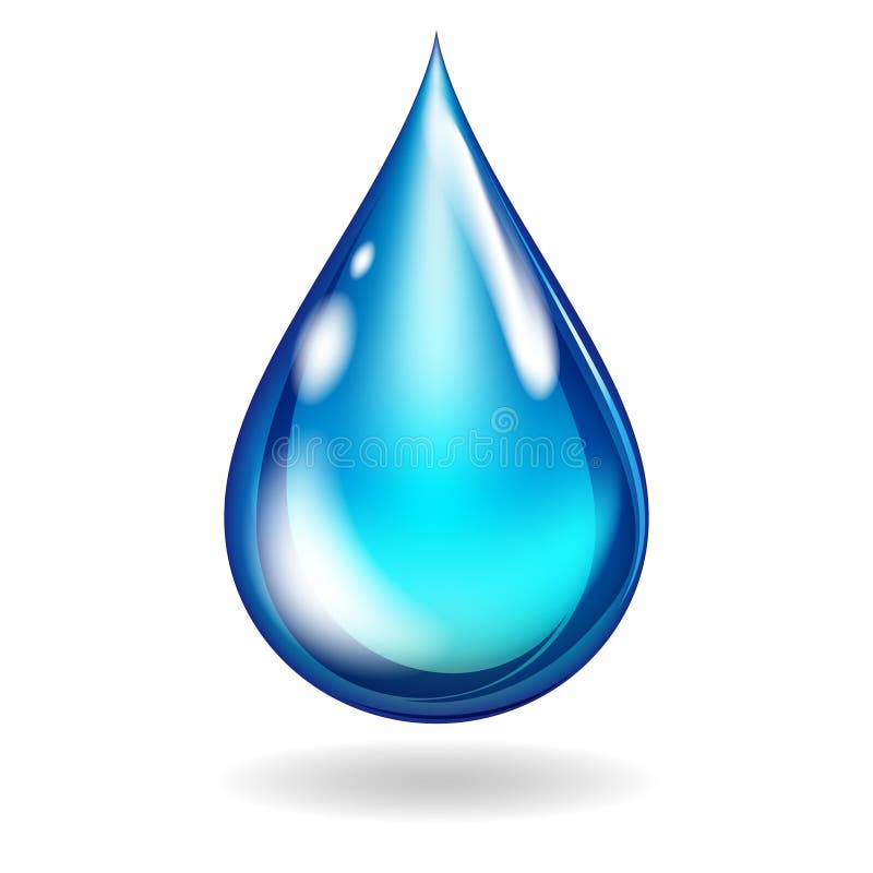Isolated Clean Water Blue Drop Stock Vector - Illustration of aqua ...