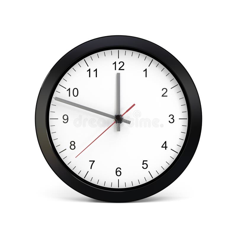Isolated Clock stock illustration. Illustration of oclock - 26480637