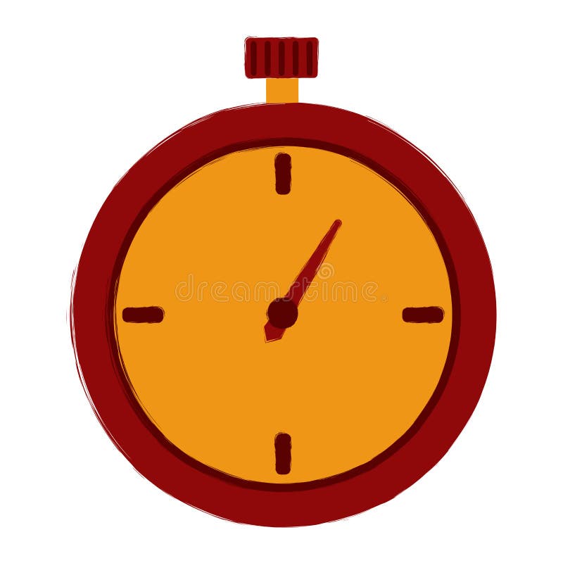 Isolated clock e-commerce stock vector. Illustration of online - 208666146