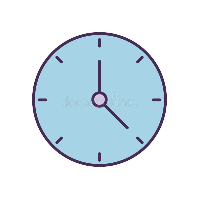Isolated Clock Line and Fill Style Icon Vector Design Stock Vector ...
