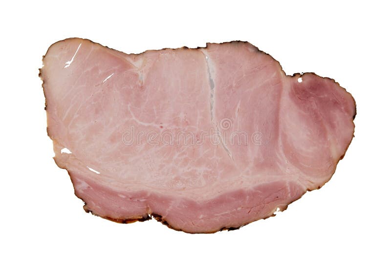 Isolated Close-up Photo of Ham Slice Stock Photo - Image of close, food ...