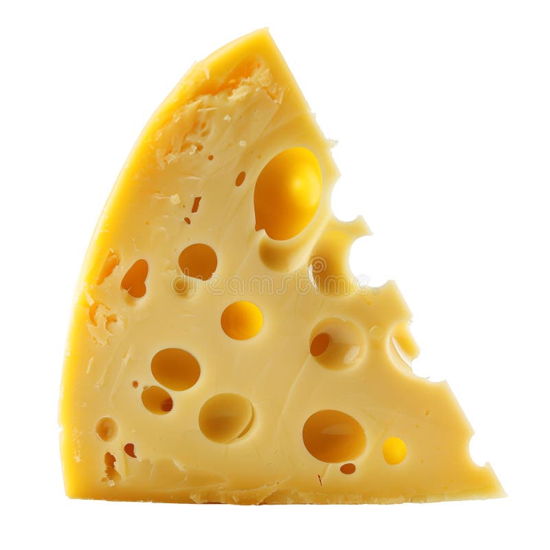 Isolated Close-up of Piece of Cheese Stock Illustration - Illustration ...