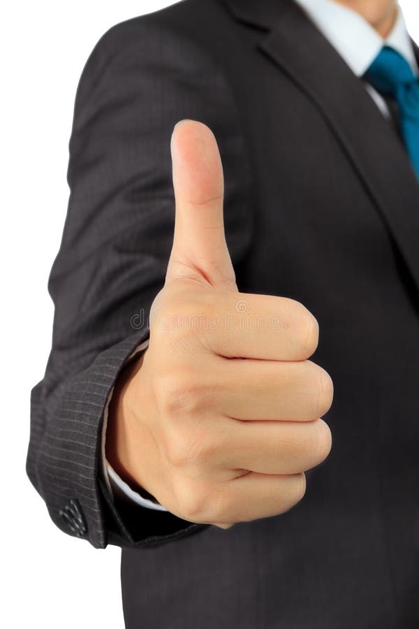 Closeup Hand Business Man Thumb Up Posture Stock Photos - Free ...