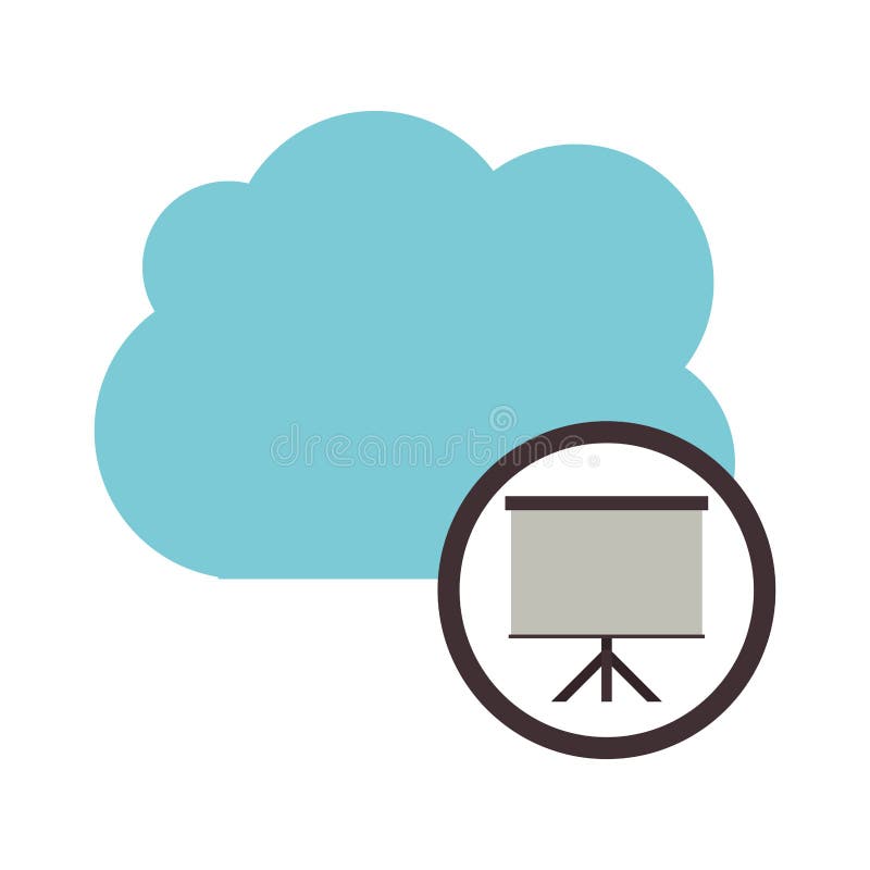 Isolated Cloud Computing Design Stock Illustration - Illustration of ...