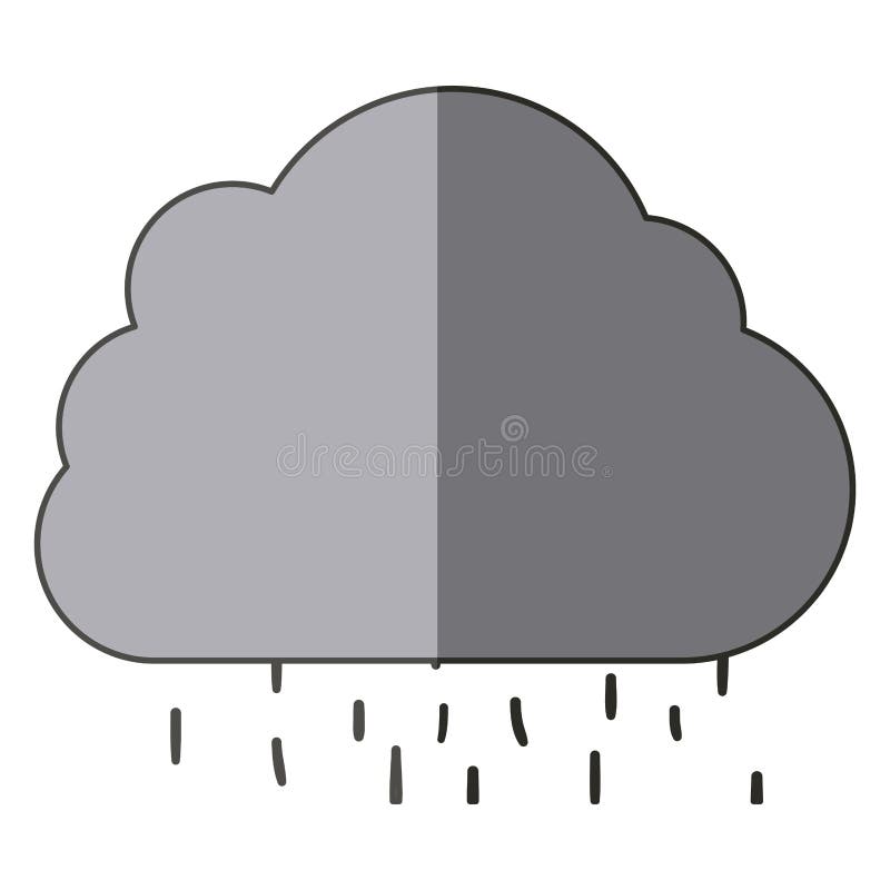 Isolated Cloud and Rain Design Stock Vector - Illustration of icon ...