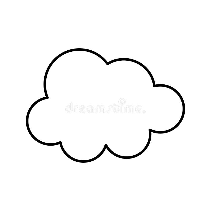 Isolated cloud symbol stock illustration. Illustration of cumulus ...