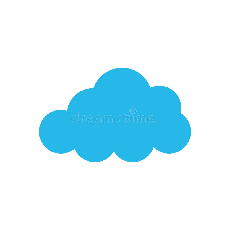 Isolated cloud symbol stock illustration. Illustration of computing ...